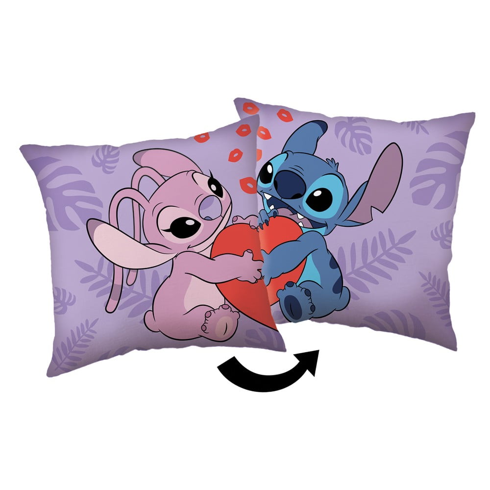 Fleecový dětský polštářek 40x40 cm Lilo and Stitch "Kiss" – Jerry ...
