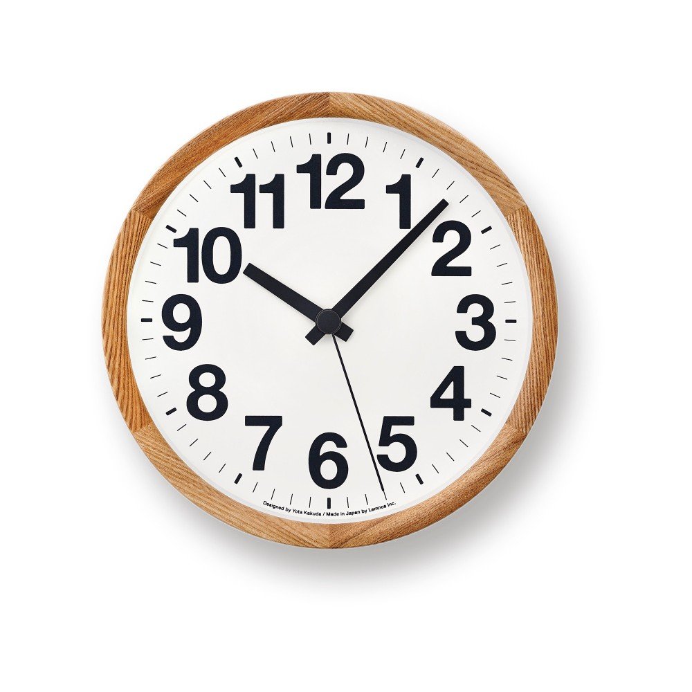 Nástěnné hodiny s hnědým rámem Lemnos Clock, ⌀ 22 cm | Bonami